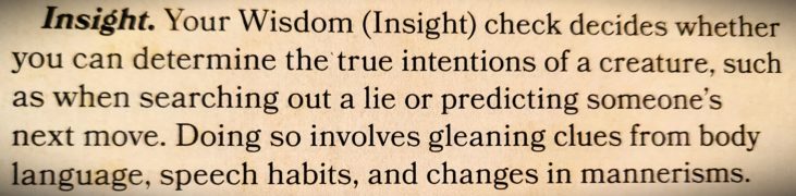 Dungeons and Dragons Skill Spotlight: Insight | Epic Fred's Humble Homepage